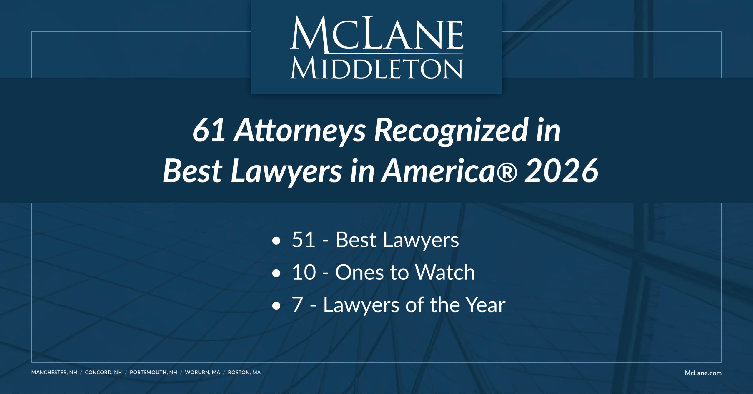 61 Attorneys from McLane Middleton Recognized in 2026 Best Lawyers in ...