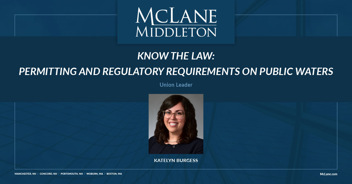 Know the Law: Permitting and Regulatory Requirements on Public Waters ...