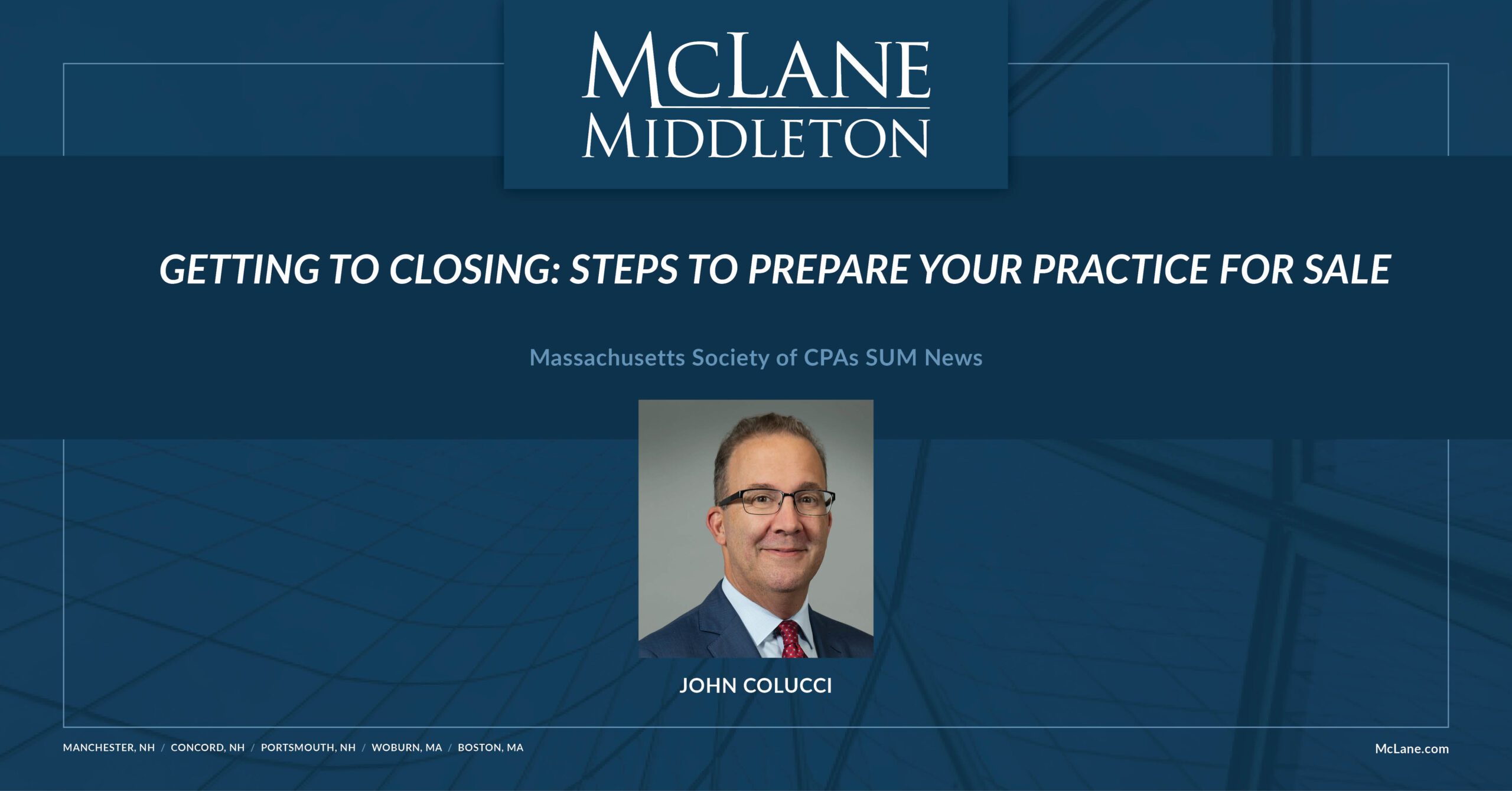 Getting to Closing: Steps to Prepare Your Practice for Sale - McLane ...