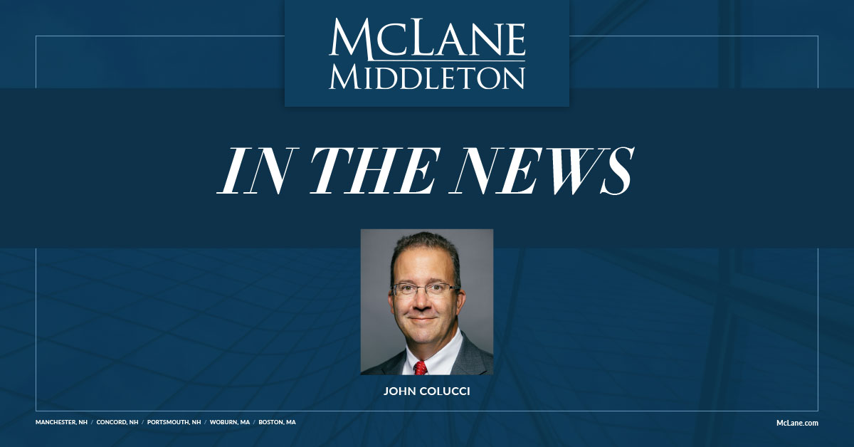 John Colucci will be speaking at Elevate 2022 - McLane Middleton