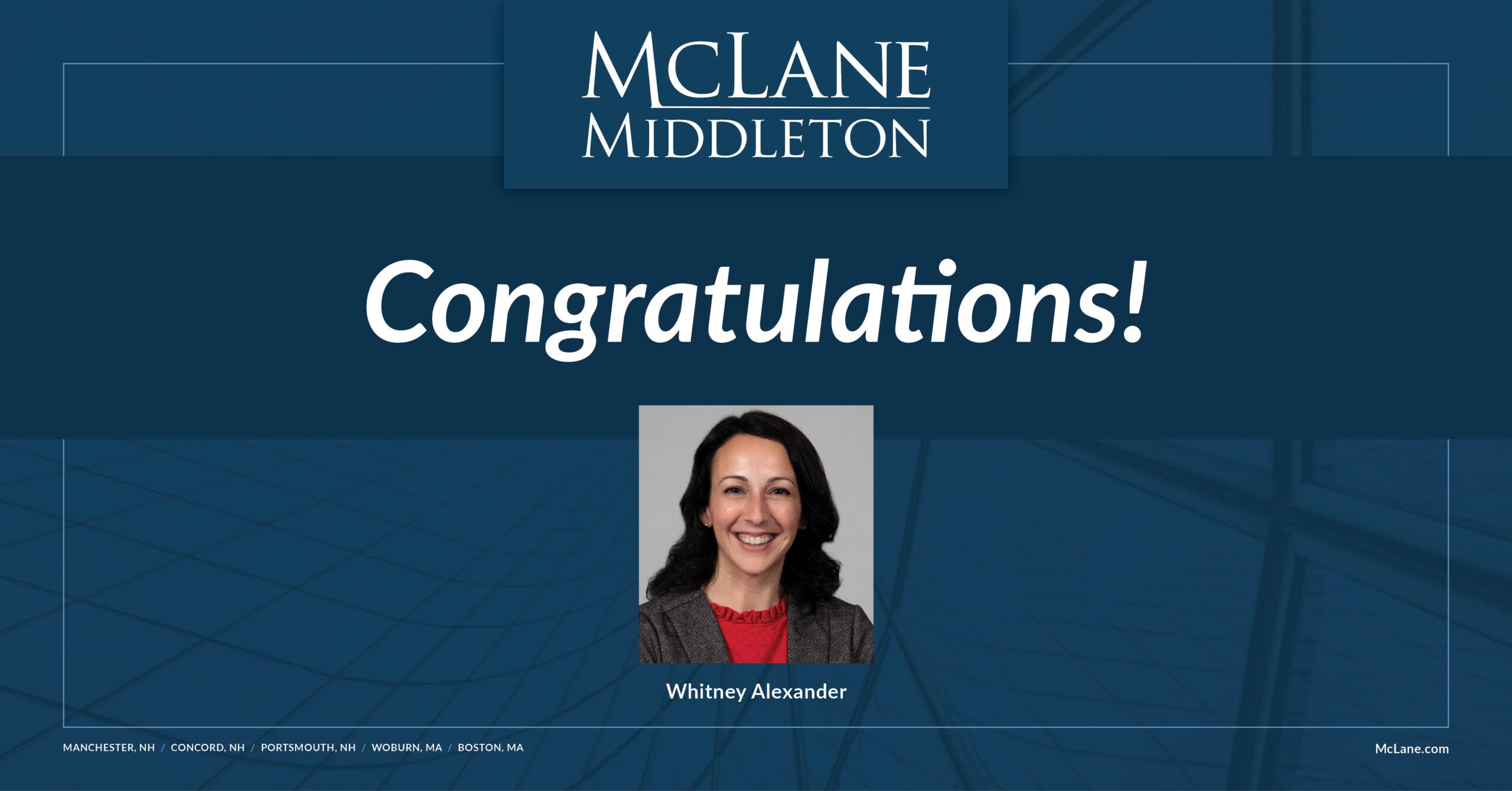 Whitney Alexander Named Managing Director of McLane Middleton’s ...