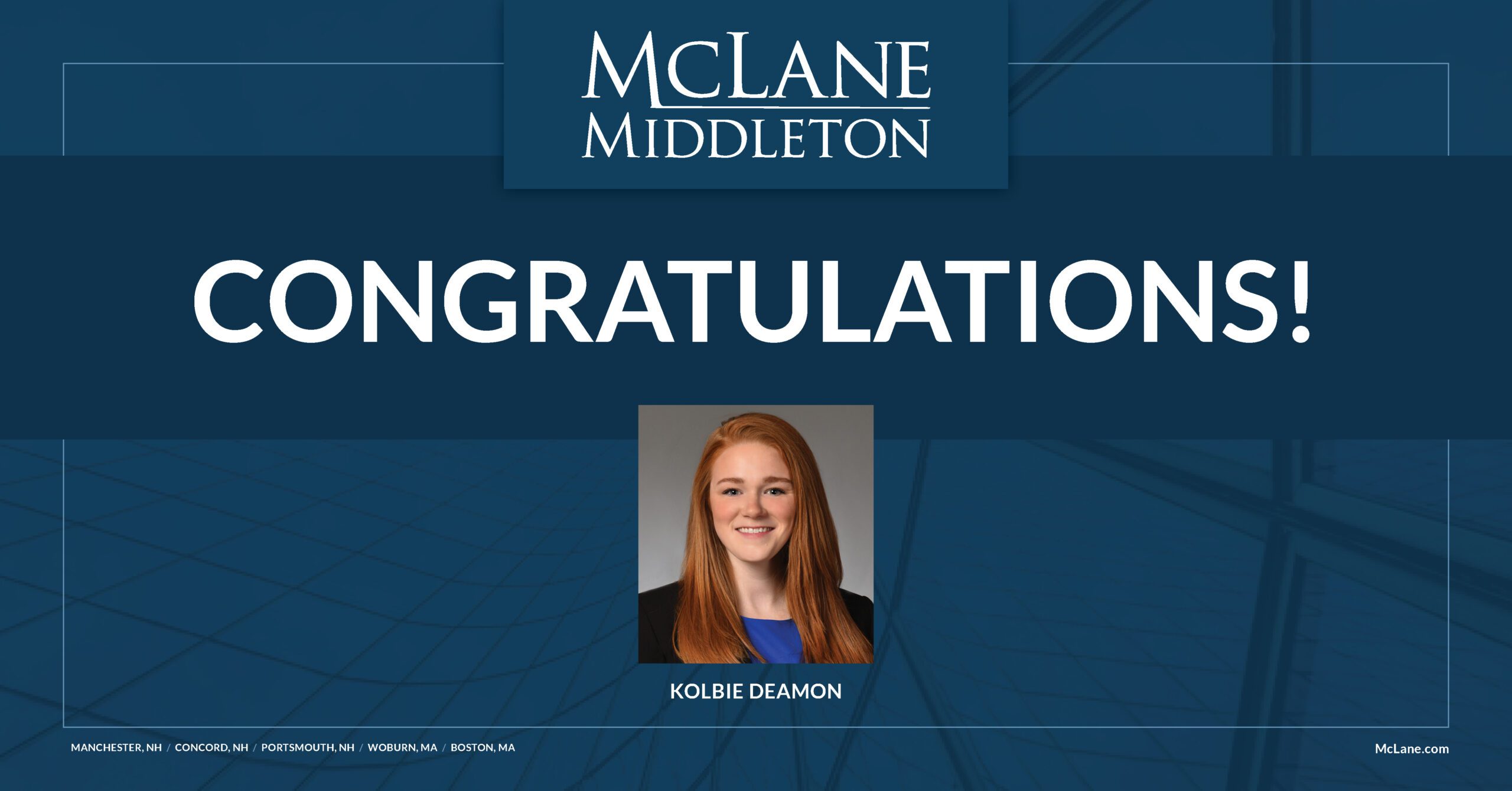 Kolbie Deamon Receives Pro Bono Award From 603 Legal Aid - McLane Middleton