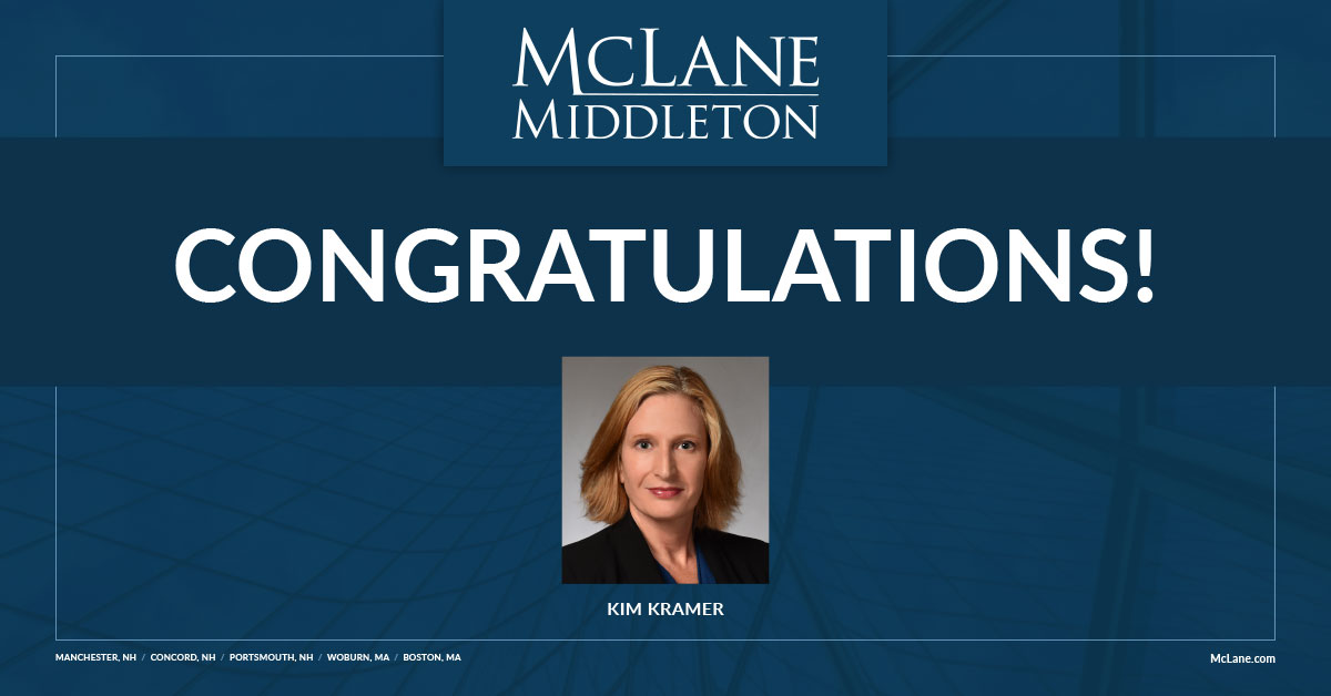Kim Kramer of McLane Middleton Named to Top Women of Law - McLane Middleton