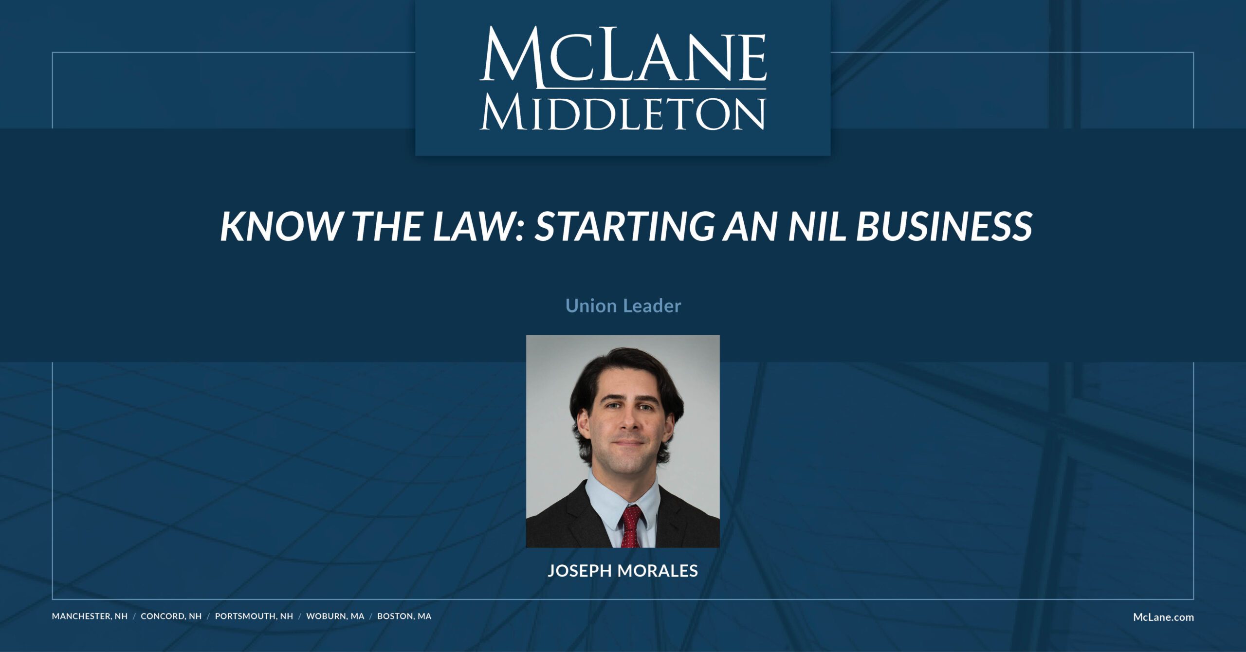 Know the Law: Starting an NIL Business - McLane Middleton